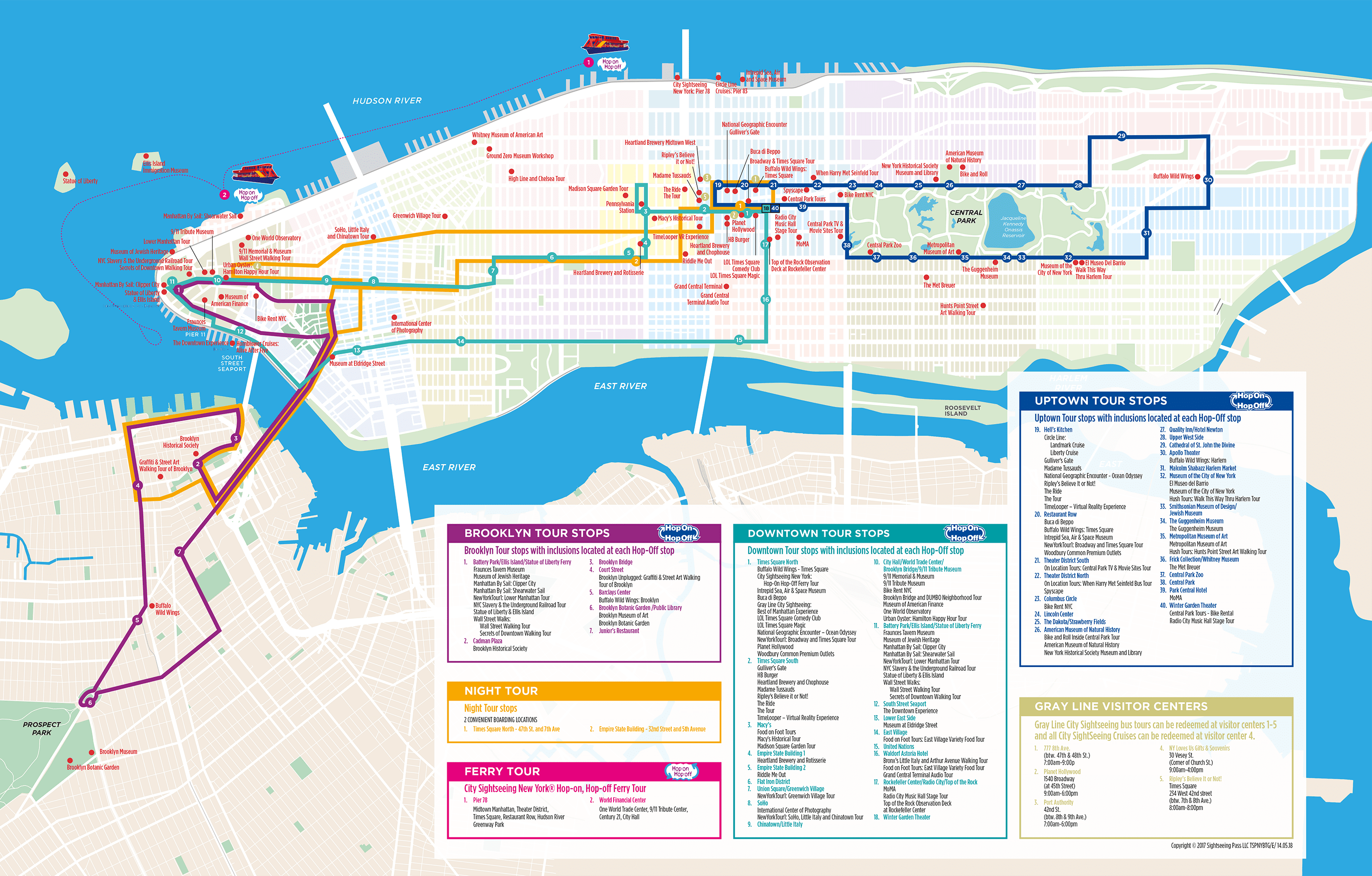 Ônibus turístico Gray Line em Nova York - VisiteNovaYork.com.br